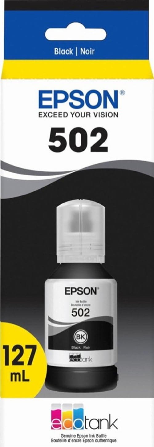 EPSON T502 EcoTank Genuine Ink Ultra-high Capacity Black Bottle ...