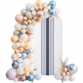 6FT Arch Backdrop Covers, Blue Vertical Striped Wedding Arch Cover ...