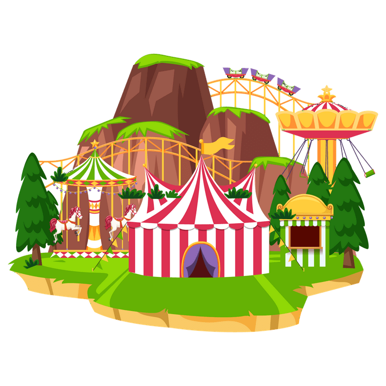 Cartoon Carnival Rides