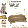 Neater Pets Little Big Bowl for Cats and Small Animals - Plastic Trough ...