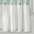 Lush Decor Linen Button Kitchen Tiers - Blue/White - 29 x 24 - Walmart.com