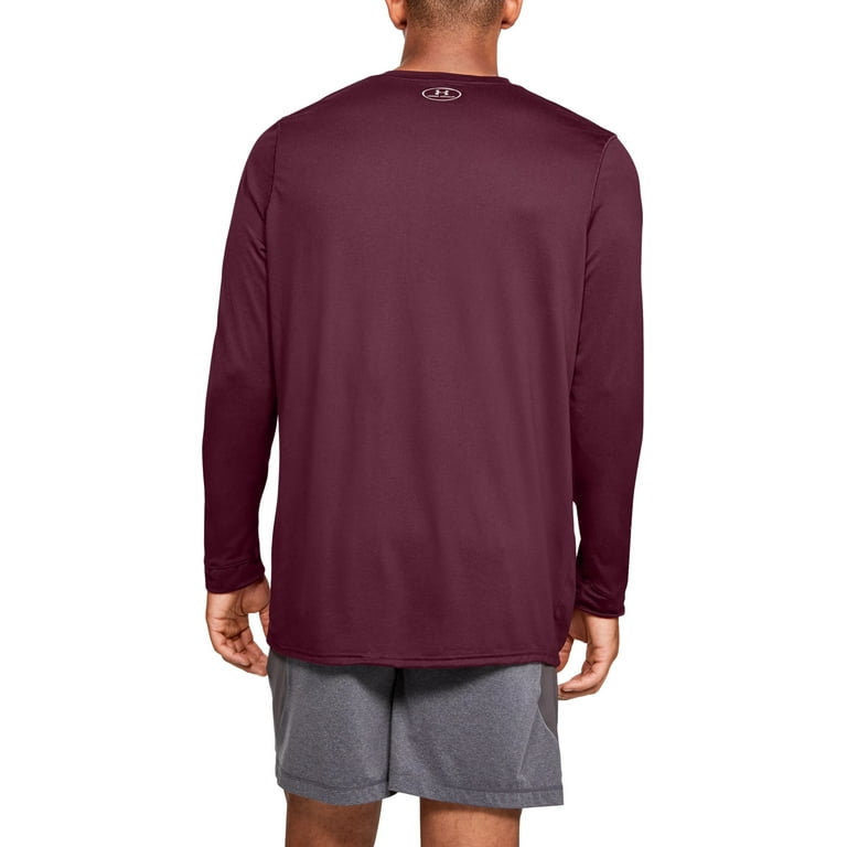 Under Armour Men's 2.0 Long Sleeve Locker Tee, Maroon  Metallic