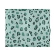 Green Leopard Pattern Door Curtain Sheer Privacy Light Filtering Window ...