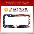 Car License Plates Frame with US Flag and Hawk Designs Aluminum Alloy ...