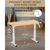 WORKPRO 47.2" x 23.6" Adjustable Height Workbench with Crank Handle ...