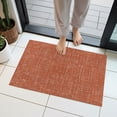 Burnt Orange Door Mat 18x30 Inch Abstract Modern Farmhouse Solid Color ...