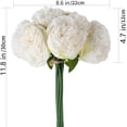 2 Bouquets (10 Heads Each) Realistic Silk Artificial Peonies with Large ...