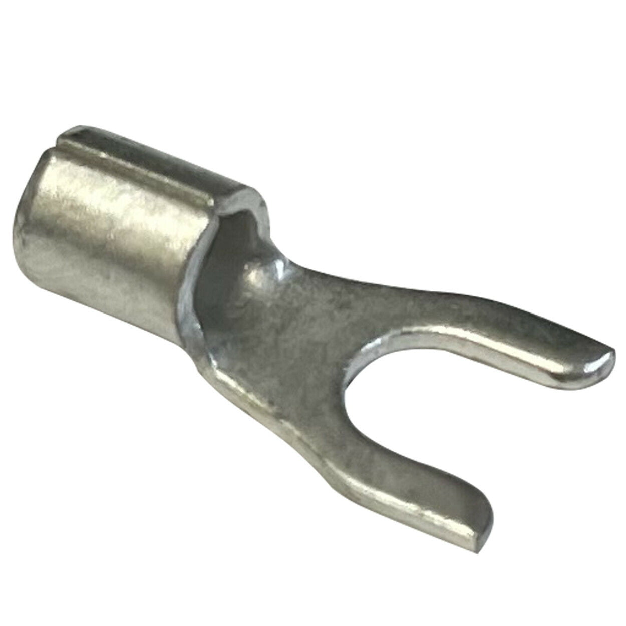 (100) Non-Insulated 12-10 AWG Gauge Spade Connector #10 Stud Electrical ...