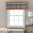 Abstract Colorful Stripes Valances for Windows Yellow Red Blue Striped ...