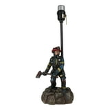 American Hero Fire Fighters Fireman In Full Gear And Axe Table Lamp ...