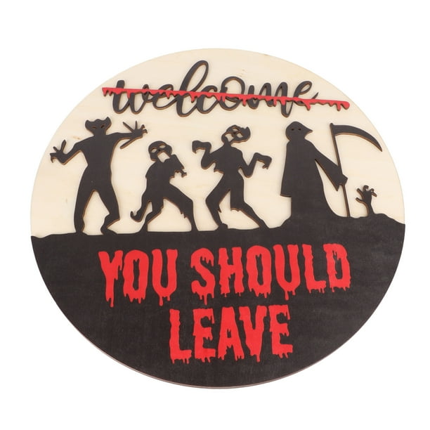 3D Halloween Horror Welcome Sign, Hand Drawn Letters Farmhouse Theme ...