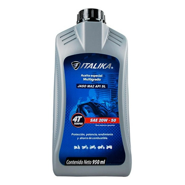 Aceite de motor para moto 1L 4T 20w50 Sae SL Italika Italika Sae SL | Bodega Aurrera en línea