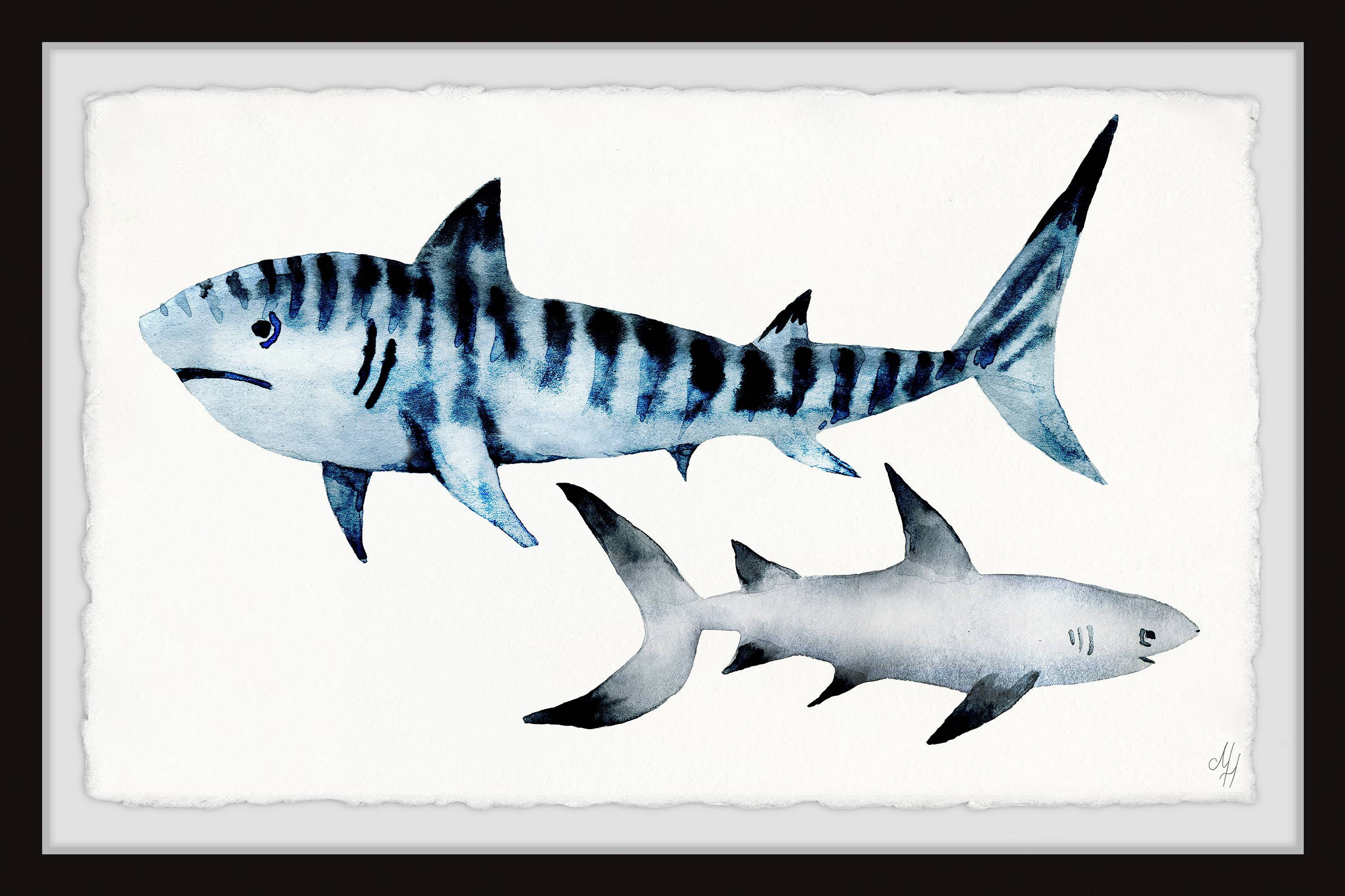 Marmont Hill Sharks Duo Framed Wall Art - Walmart.com - Walmart.com