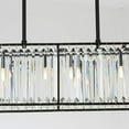 3-Light Crystal Chandelier Linear Rectangular Pendant Ceiling Lighting ...