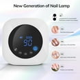 UV LED Nail Lamp, Cordless Nail Lamp 54W Rechargeable Nail Dryer Gel ...