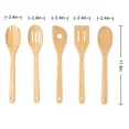 Mainstays 5pk Bamboo Spoons for Cooking, Kitchen Essential Tools Set ...