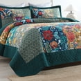 Cotton Bedspread Quilt Sets Reversible Bedding Coverlet Sets Comforter ...