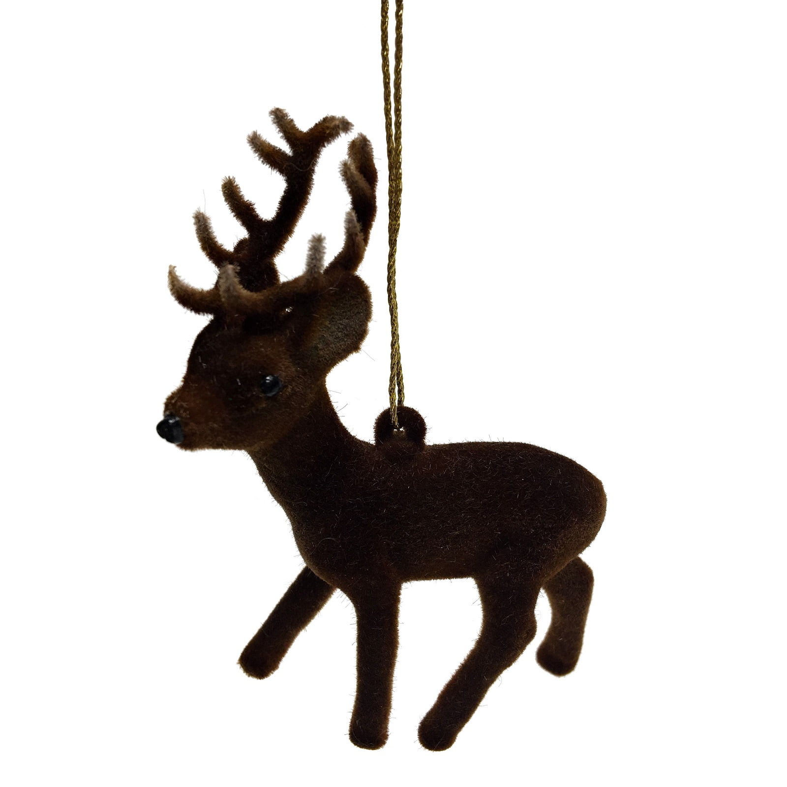 Ino Schaller Flocked Reindeer German Christmas Tree Ornament Animal ...