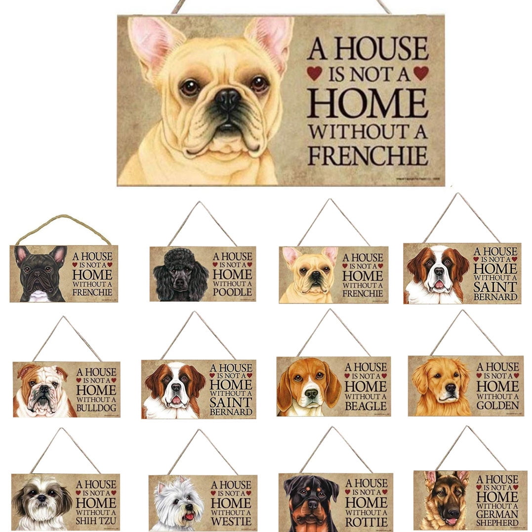Dog House Decor,Hanging Dog Wooden Sign,Puppy Tag, Wall Decorative Sign ...