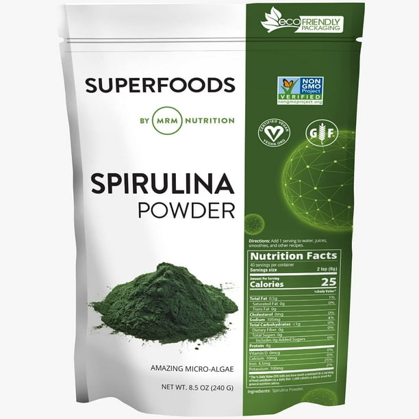 Suplemento MRM Nutrition, espirulina en polvo, 250 ml, 40 porciones | Walmart en línea