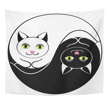 POGLIP Male Yin Cats Ying Yang Symbol Harmony and Balance Tao Abstract ...