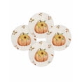 13 Inch Round Placemats Set of 4, Thanksgiving Non Slip Heat Insulation ...