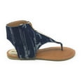 Victoria K Women's Distress Denim Zip Front Sandals - Walmart.com