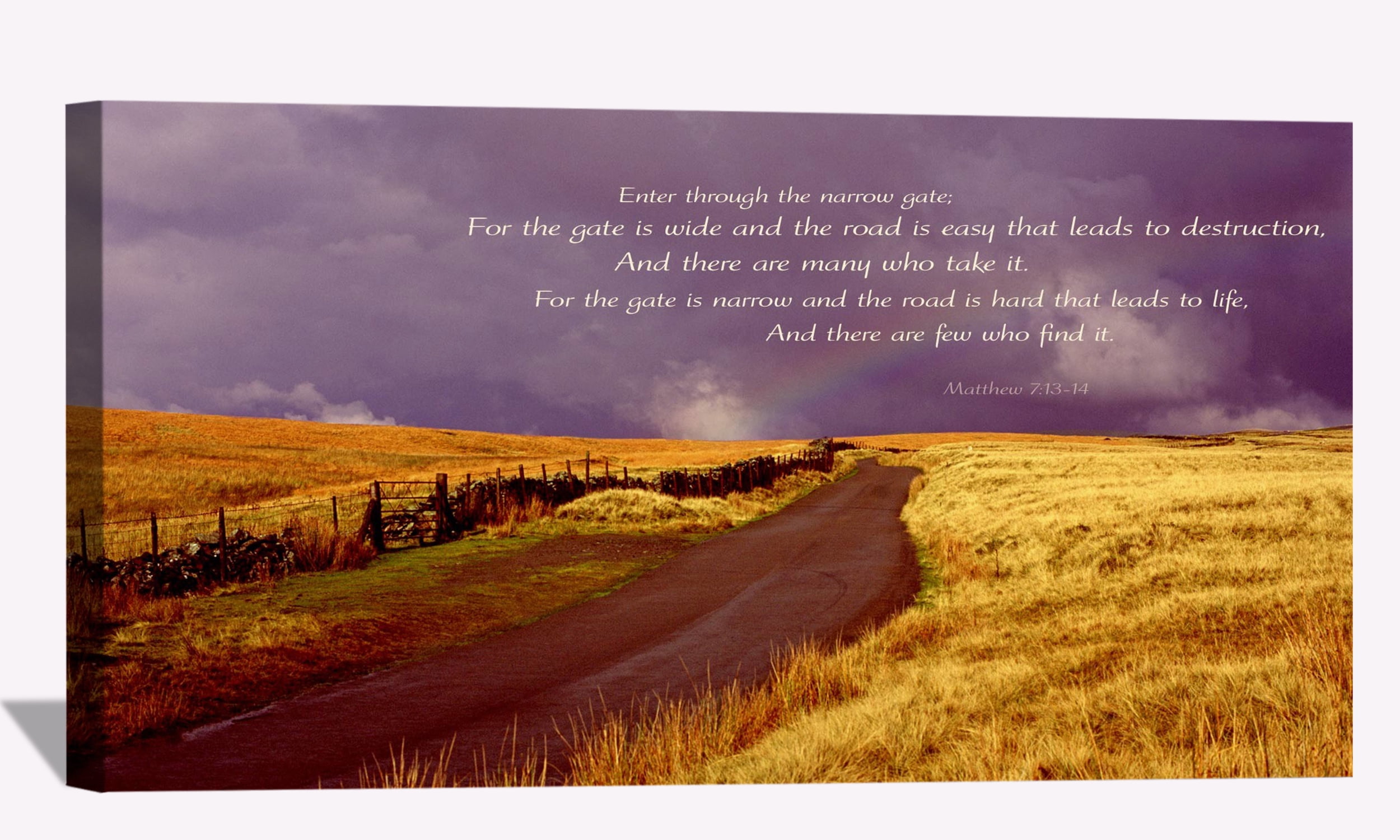 Christ Canvas Art Jesus Framed Painting Matthew713 Quotes Wall Decor ...