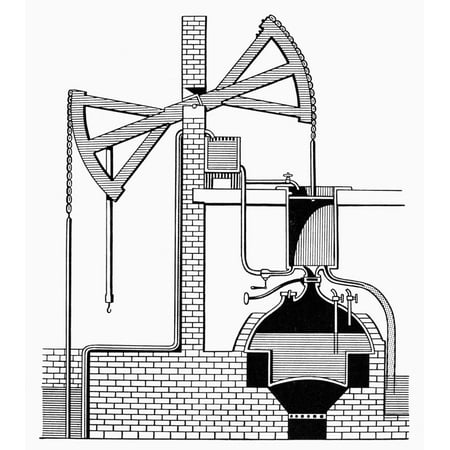 Newcomen'S Steam Engine. /Nschematic Diagram Of Thomas Newcomen'S Steam ...