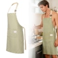 Adult Kitchen Apron, Striped for Cooking, Sleeveless Smock Apron with ...