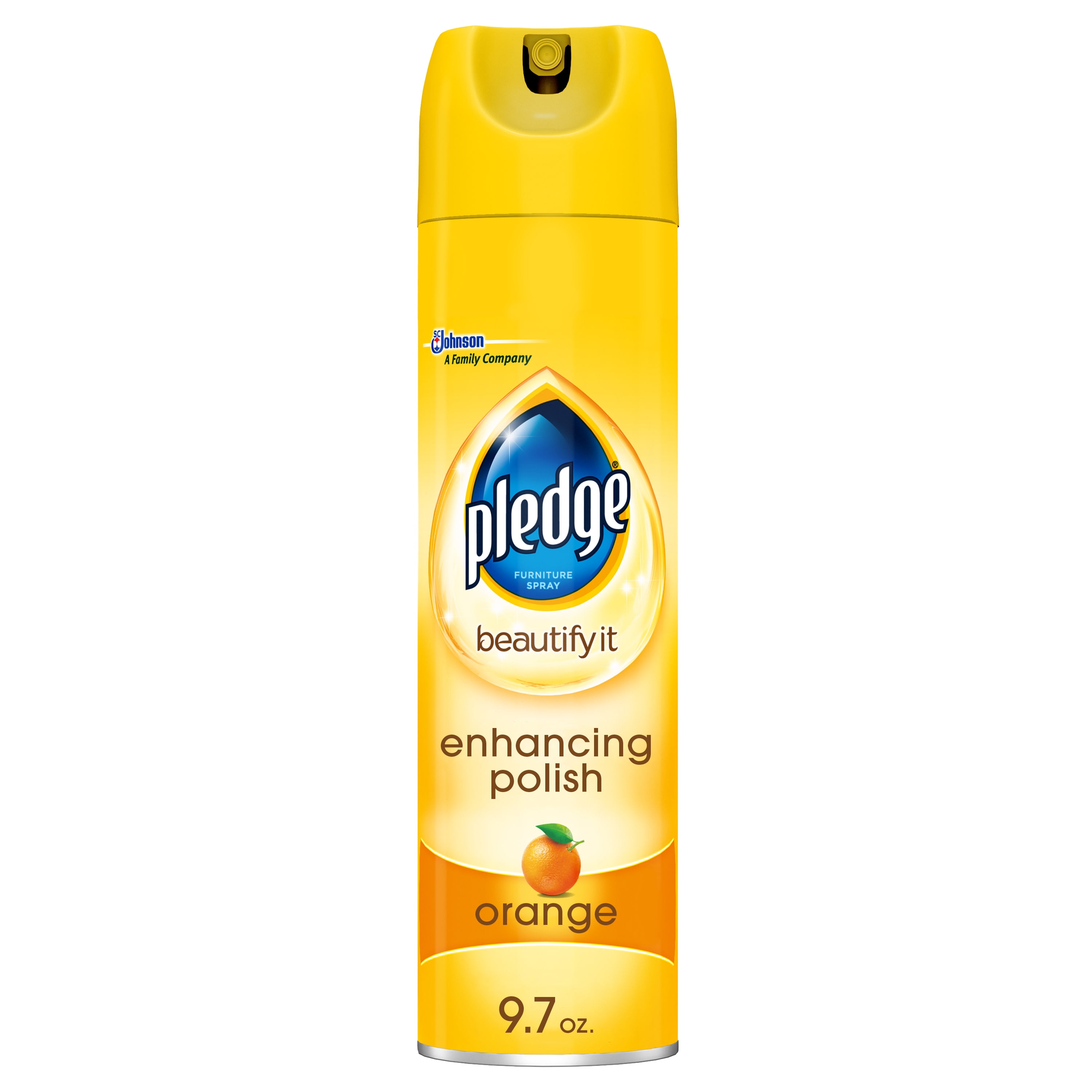 Pledge Beautify It Orange Enhancing Polish Spray - Removes Dust and ...