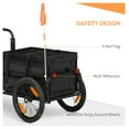 Bike Trailer, Cargo Bicycle Trailer with Storage Box, Galvanized Steel ...