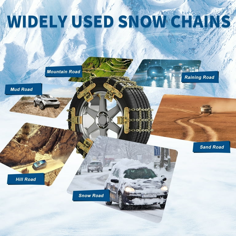 Tire Chain Alternative Slsy Upgraded Snow Chains 8 Pack, Tire Chains ...