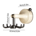 6-Claw Suction Cup Rotating Hook | No-Drill Wall Mounted Kitchen ...