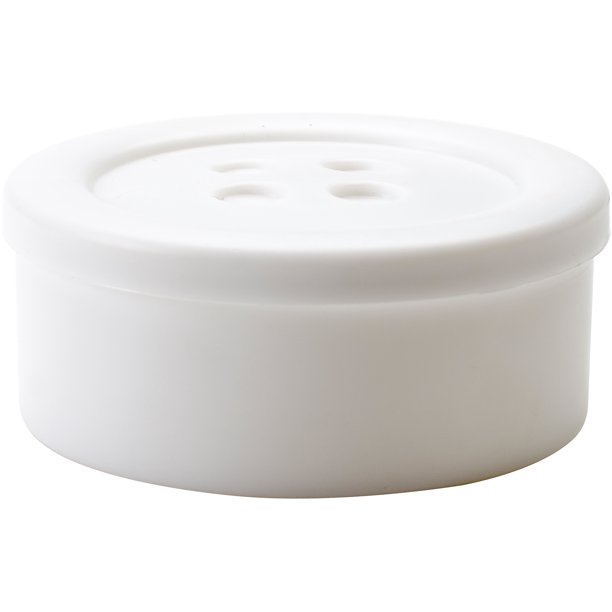 Button Shaped Storage Box 3.25"-White - Small - Walmart.com - Walmart.com