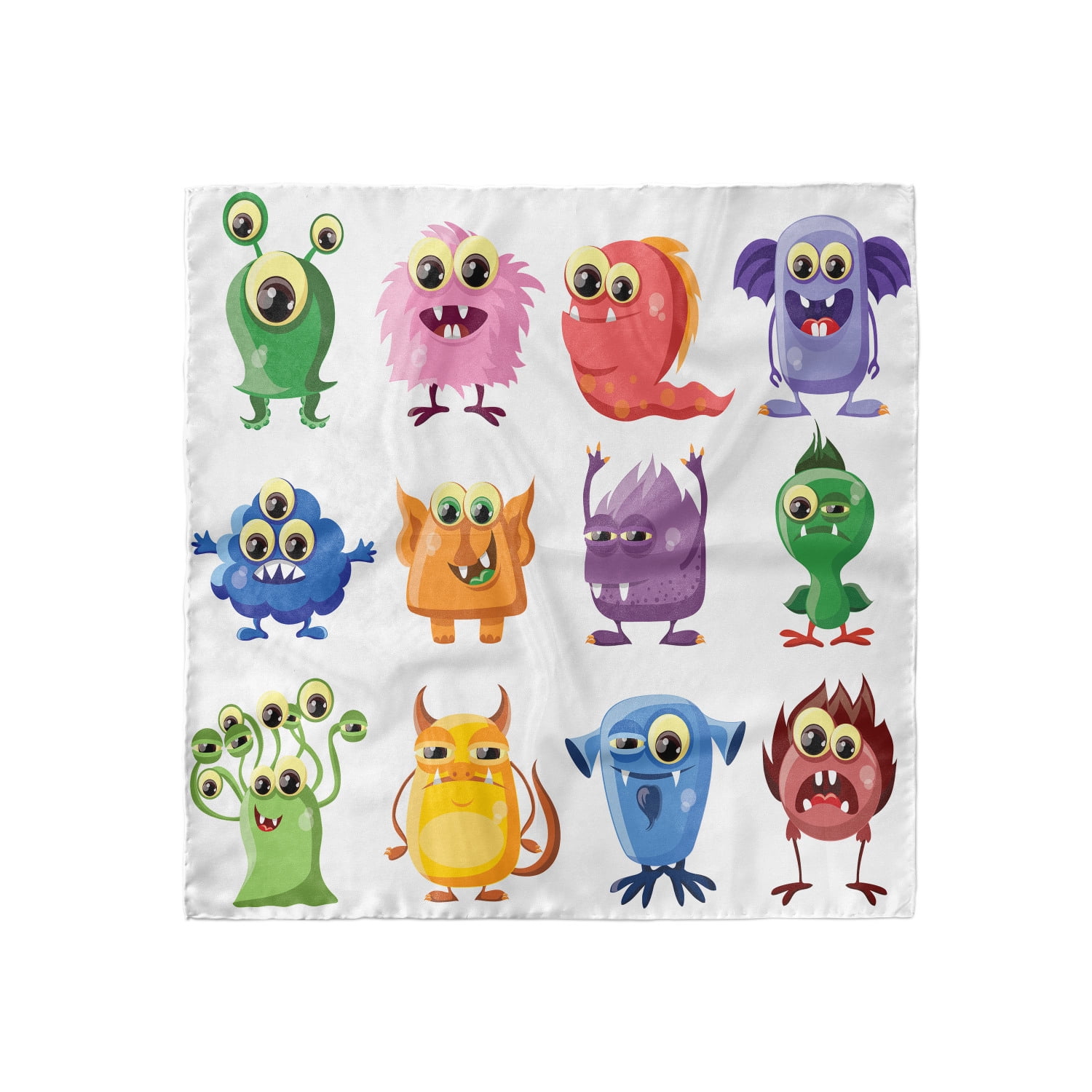 Funny Head Scarf, Cartoon Aliens Monsters, Head Wrap, 3 Sizes, by ...