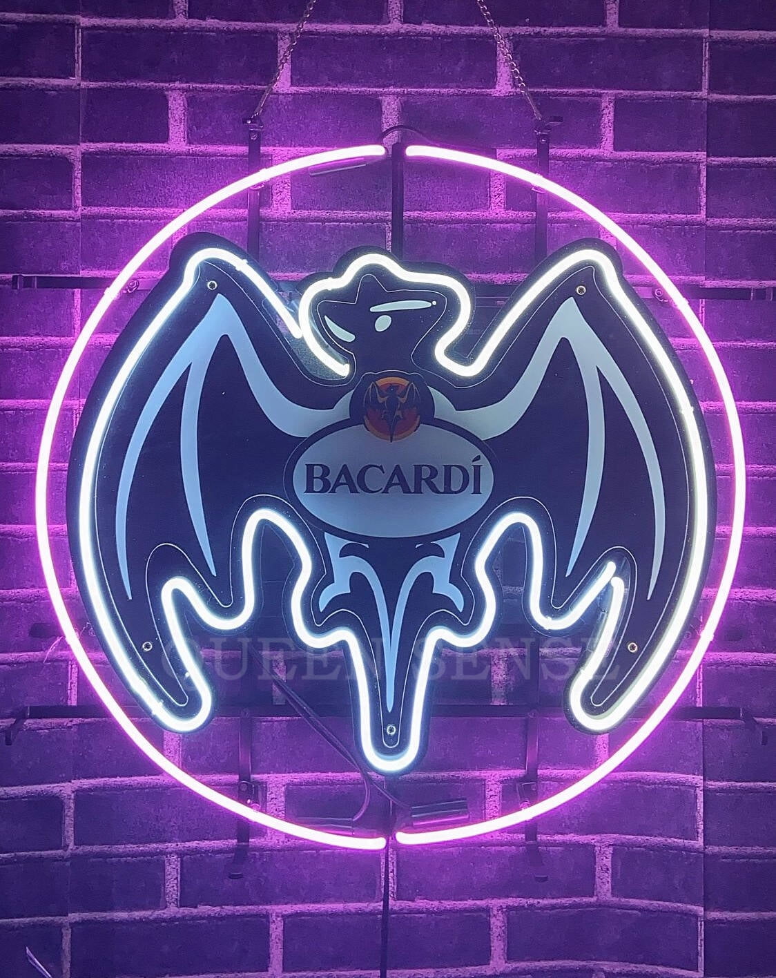 Queen Sense 24"x24" Bacardi Bat Rum Neon Sign HD Vivid Printing ...