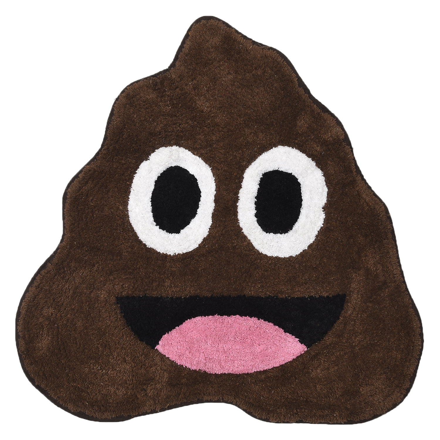 Pickle & Dot Poop Emoji Bath Rug Mat - Anti-slip, Washable Kids ...