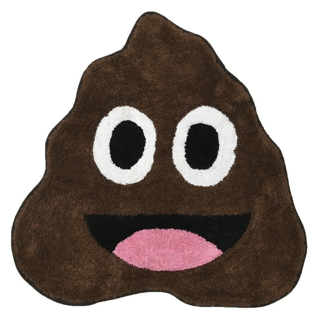 Pickle & Dot Poop Emoji Bath Rug Mat - Anti-slip, Washable Kids ...
