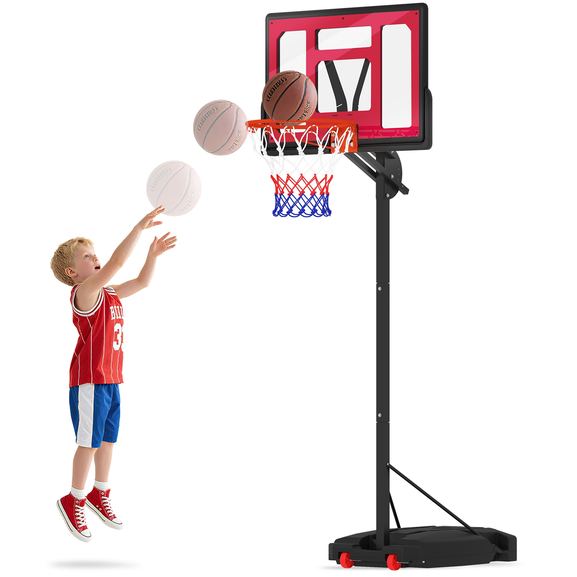 Click here for Qaba Portable Basketball Hoop For Kids Height Adju... prices