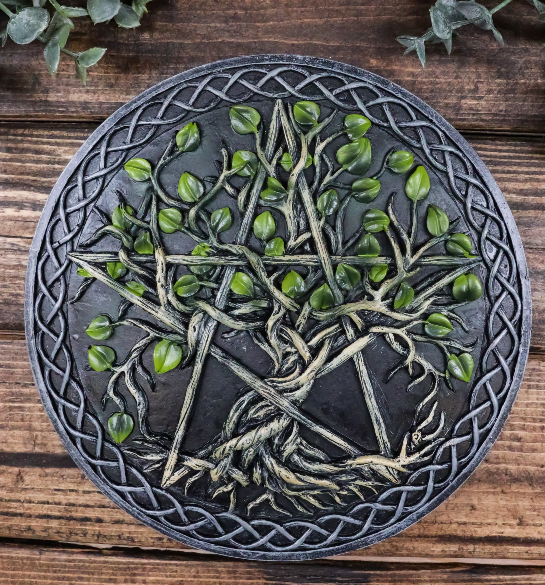 Wicca Twisted Vine Branches Tree of Life Pentagram Star Decorative Wall ...