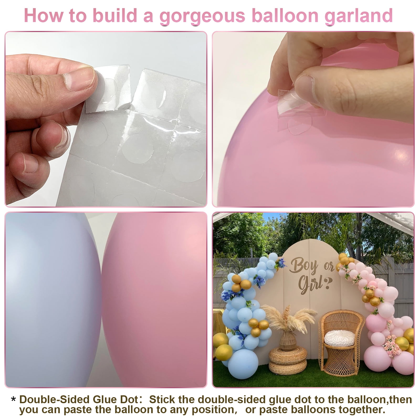 Buy Honinda DIY Gender Reveal Balloons Arch Kit-Pink and Blue Balloons ... Buy Honinda DIY Gender Reveal Balloons Arch Kit-Pink and Blue Balloons ...