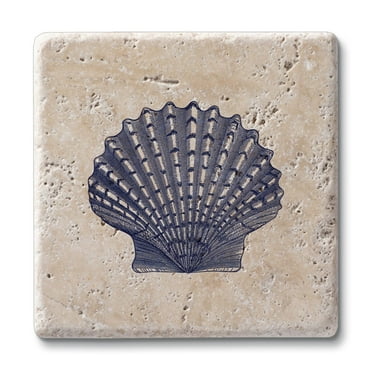 CounterArt Natural Travertine 4 Pack Absorbent Stone Coaster - Walmart.com
