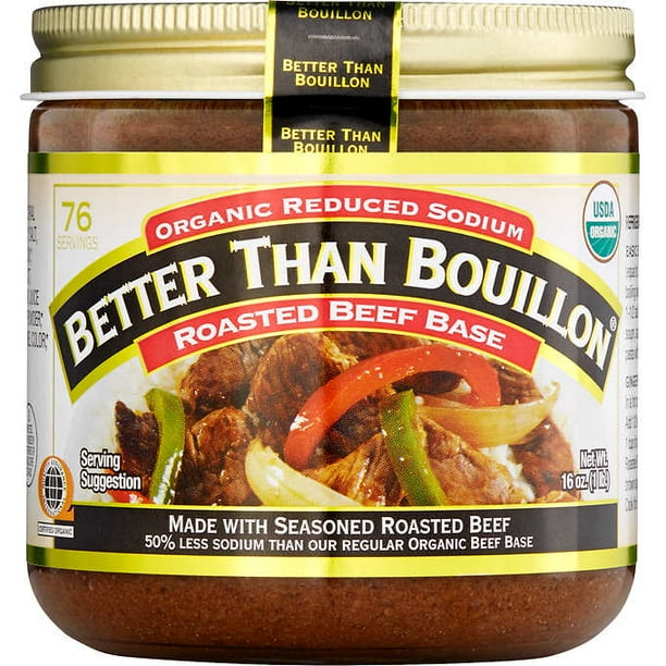 Better Than Bouillon Organic Reduced Sodium Roasted Beef Base, 16 oz ...