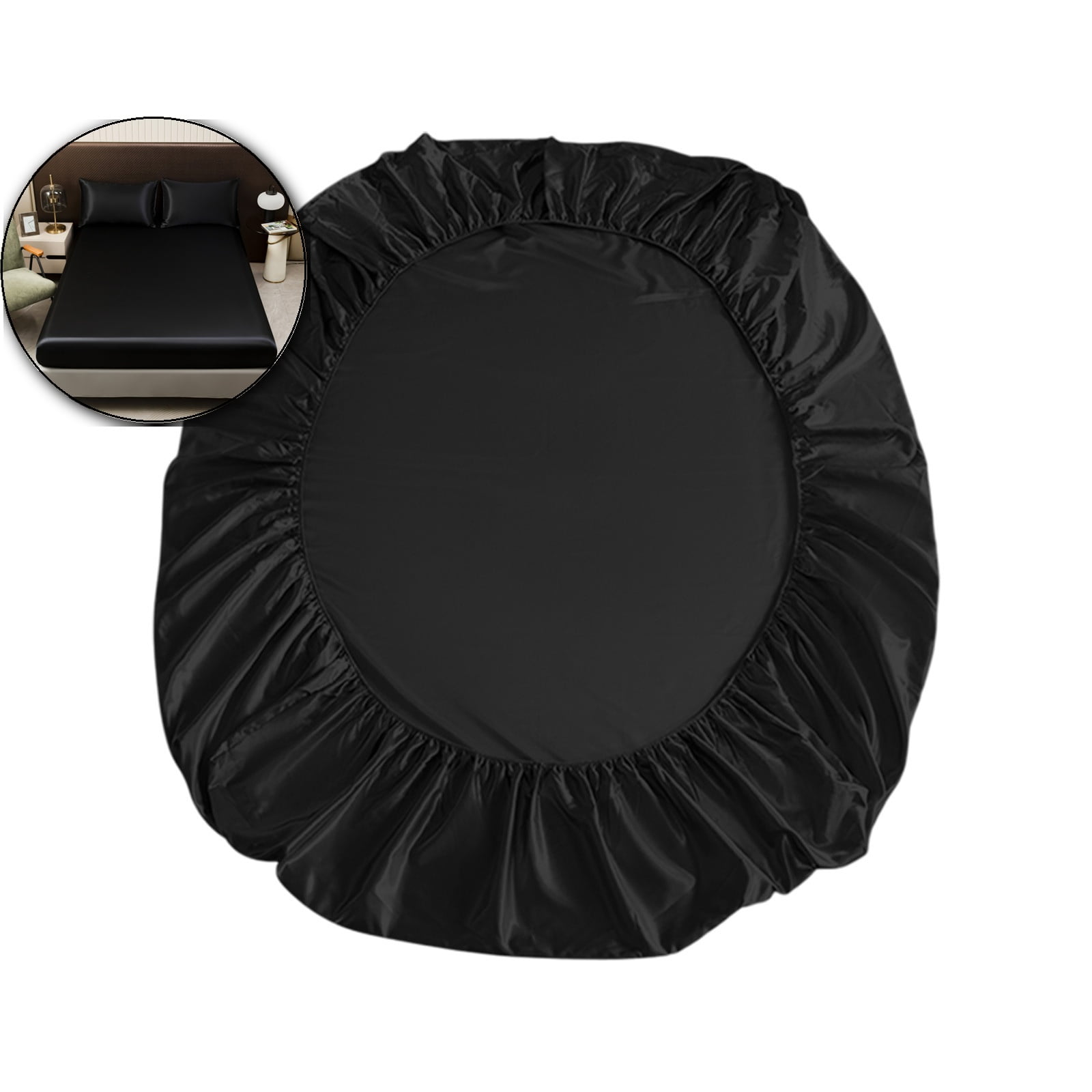 Click here for Dvruxg Satin Queen Fitted Sheet  Silky Soft Fitted... prices