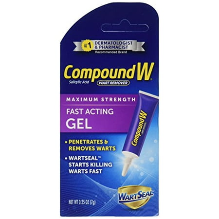 5 Pack Compound W Maximum Strength Wart Remover Fast Acting Gel 0.25 OZ ...