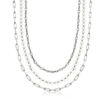 Ross-Simons Italian 6-14mm Sterling Silver Graduated Bead Necklace ...