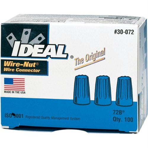 Ideal 30-072 Wire-Nut 72B Wire Connector Blue (Pack of 100) | Walmart ...
