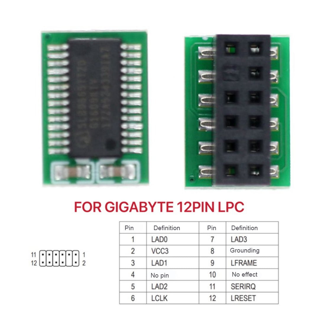 Buy Tpm Module 12 Pin LPC for Encryption Security Module Remote Card ...