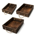 Cousin DIY Rustic Barn Brown Wooden Nested Tray Set, 3 Pieces in ...